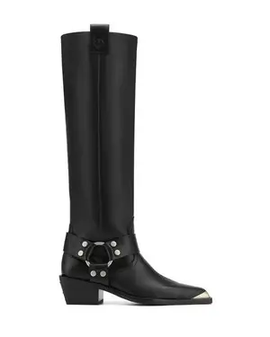 NAKED WOLFE Stark Leather Knee High Boots - Black