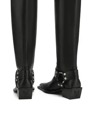 NAKED WOLFE Stark Leather Knee High Boots - Black