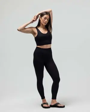 REFORMER The Ribbed Legging - Black