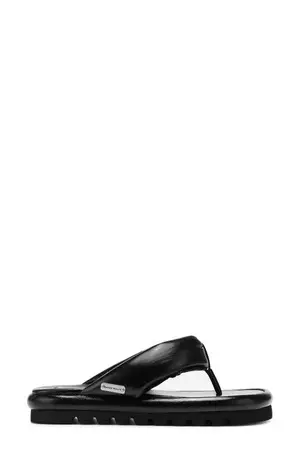 NAKED WOLFE Hilary Platform Slip-on Sandals - Black-leather