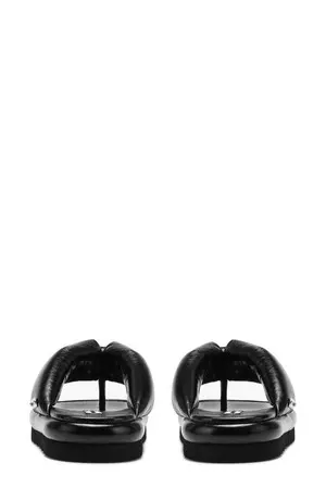 NAKED WOLFE Hilary Platform Slip-on Sandals - Black-leather