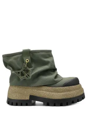 NAKED WOLFE Dream Canvas Boots - Army Green