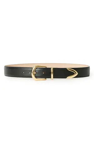 B-low The Belt Marc Leather Belt Black Gold