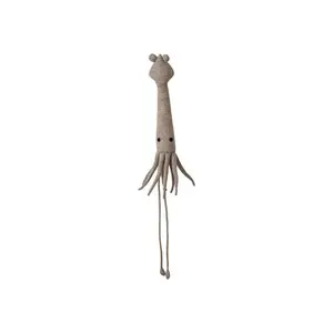STORIED HOME Handmade Wool Felt Squid Wall Hanging - Grey