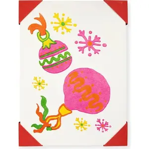 ARCHIVIST GALLERY Baubles 5-pack Holiday Greeting Cards - Pink