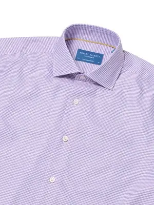 Robert Talbott Reynolds Contemporary Check Twill Shirt - Raspberry
