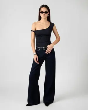 WeWoreWhat Twisted Off-the-shoulder Top - Black