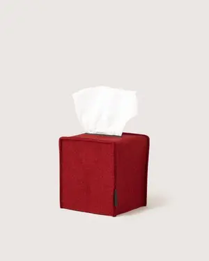 GRAF LANTZ Merino Wool Small Tissue Box Cover Cherry