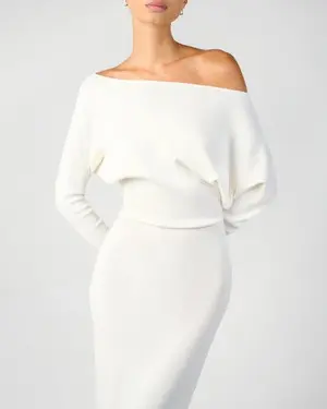 WeWoreWhat Off-shoulder Sweater Midi Dress