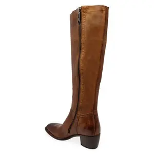 MADISON MAISON Knee High Stretch Boot - Cognac