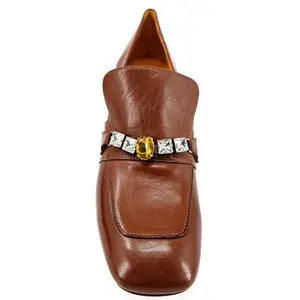 MADISON MAISON Heel Jewel Loafer - Cognac