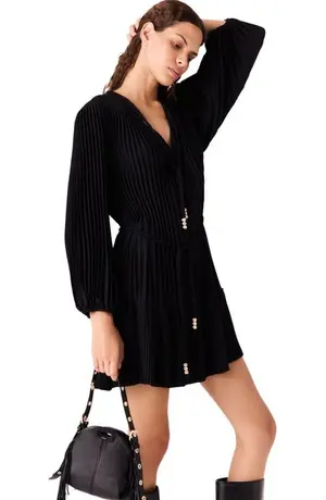 Maje Mini Pleated Dress