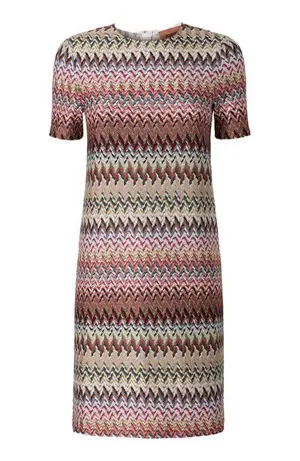 Missoni Half-sleeved Zigzag Viscose Blend Dress