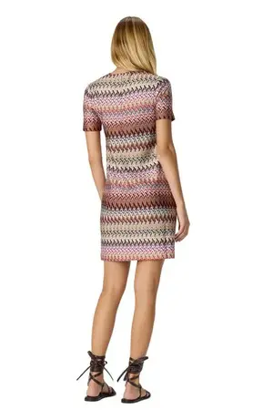Missoni Half-sleeved Zigzag Viscose Blend Dress