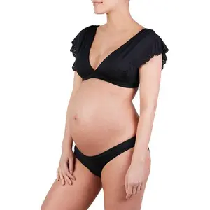 CACHE COEUR Bloom Two-piece Maternity Swimsuit - Black