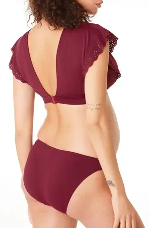 CACHE COEUR Bloom Maternity Bikini - Burgundy