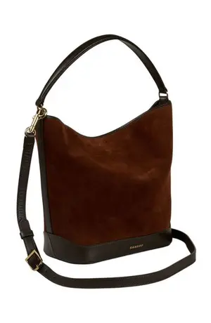 Sandro Suede And Leather Tangoso Bag