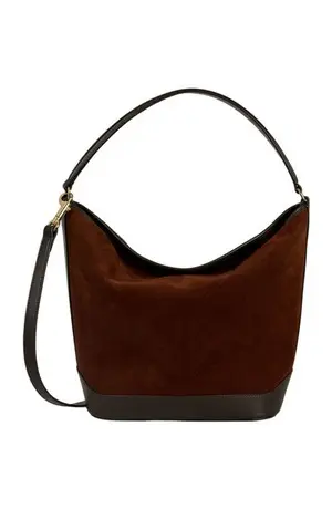 Sandro Suede And Leather Tangoso Bag