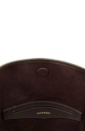 Sandro Suede And Leather Tangoso Bag