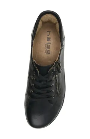 HALSA FOOTWEAR Alma Leather Sneakers - Black