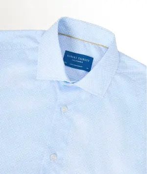 Robert Talbott Reynolds Contemporary Circle Print Shirt - Light Blue