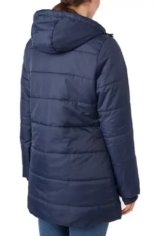 MODERN ETERNITY 3-in-1 Quilted Waterproof Puffer Coat - Navy
