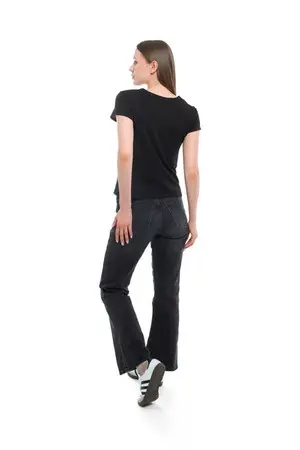 WILT CLOTHING V-neck Short Sleeve Baby Tee - Dark Fig