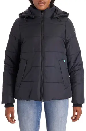 MODERN ETERNITY Leia 3-in-1 Bomber Maternity Puffer Jacket Black