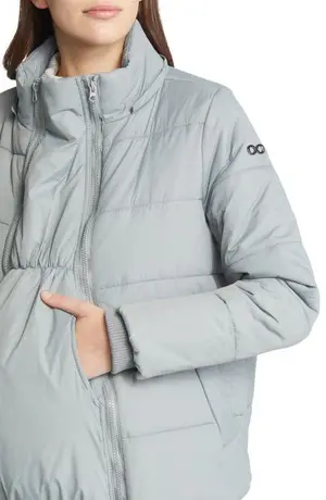 MODERN ETERNITY Leia 3-in-1 Bomber Maternity Puffer Jacket - Graphite