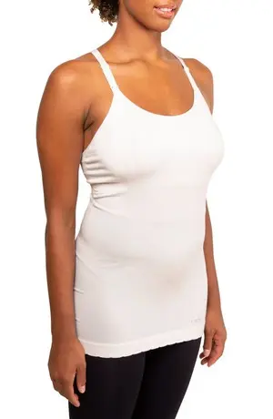 MODERN ETERNITY Ava Maternity And Nursing Racer Back Tank - Eggshell