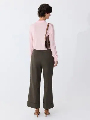 CALLAS MILANO Brody Cropped-cuff Pant - Forest