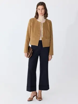CALLAS MILANO Aubrey Cropped Jacket - Camel