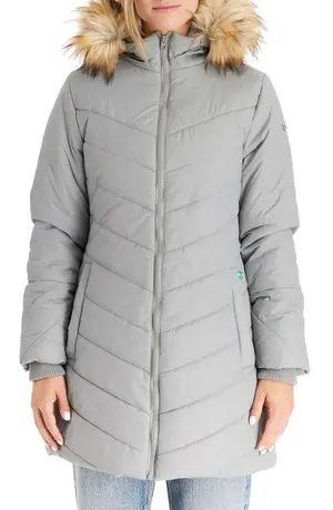 MODERN ETERNITY 3-in-1 Maternity Coat With Removable Panel - Graphite