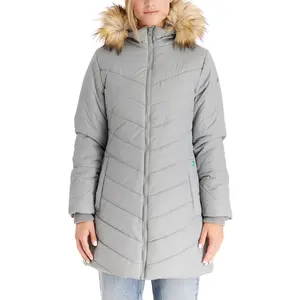 MODERN ETERNITY Modern Eternity Faux Fur Trim Convertible Puffer Jacket Light Graphite