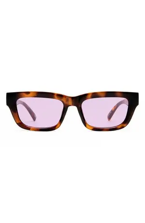 Le Specs Le Castle D-frame Sunglasses - Tort/violet Mono