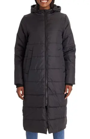 MODERN ETERNITY 3-in-1 Quilted Waterproof Maternity Puffer Coat - Black