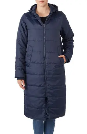 MODERN ETERNITY 3-in-1 Quilted Waterproof Maternity Puffer Coat - Navy