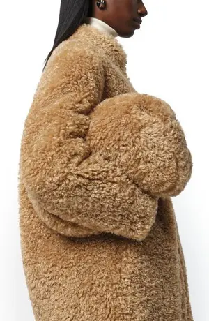 Apparis Jumbo Noor Bouclette Pouch - Camel