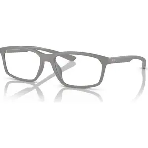 Armani Exchange 56mm Rectangle Optical Glasses Grey