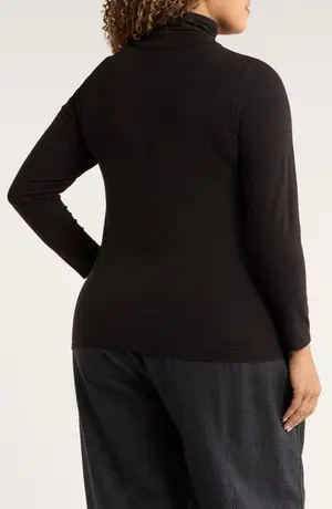Eileen Fisher Turtleneck Top - Black