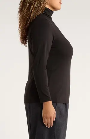 Eileen Fisher Turtleneck Top - Black