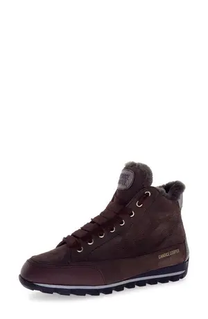 CANDICE COOPER Runlo Waterproof Shearling-lined High-top Sneakers - Dark Brown