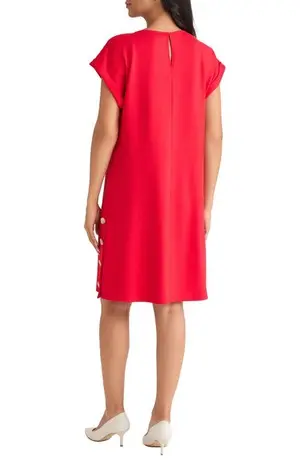 Jones New York Side Button Swing Dress