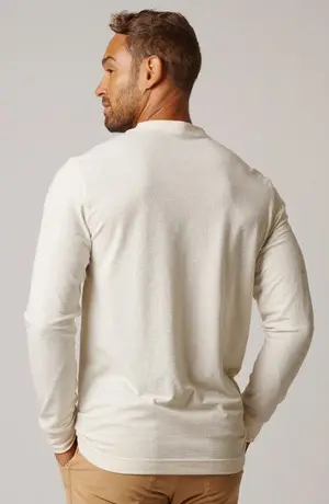 LEISURE LAB Long Sleeve Slub T-shirt - Cream