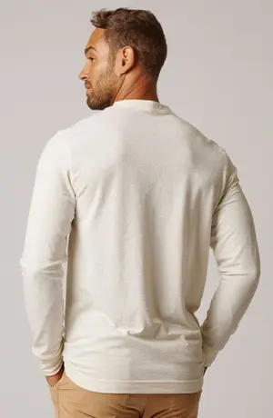 LEISURE LAB Long Sleeve Slub T-shirt - Cream