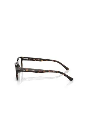 Ray-ban 52mm Square Optical Eyeglasses With Tortoiseshell Acetate Full Rim - Tortoise