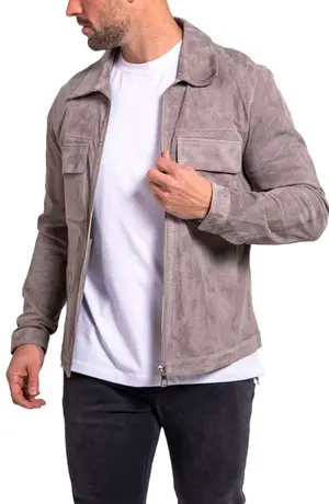 MACEOO Ascension0017 Perforated Suede Jacket