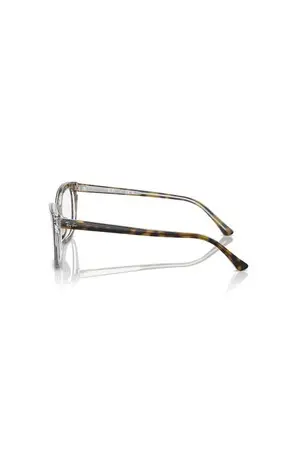Ray-ban 52mm Rectangle Optical Glasses - Brown