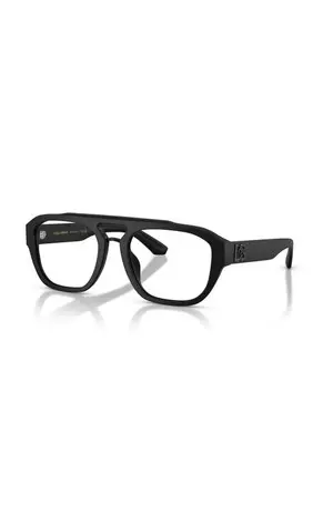 Dolce & Gabbana 55mm Pilot Optical Glasses - Black