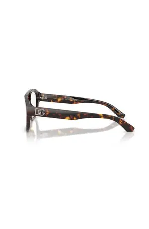 Dolce & Gabbana Pilot Acetate Eyeglasses - Tortoise